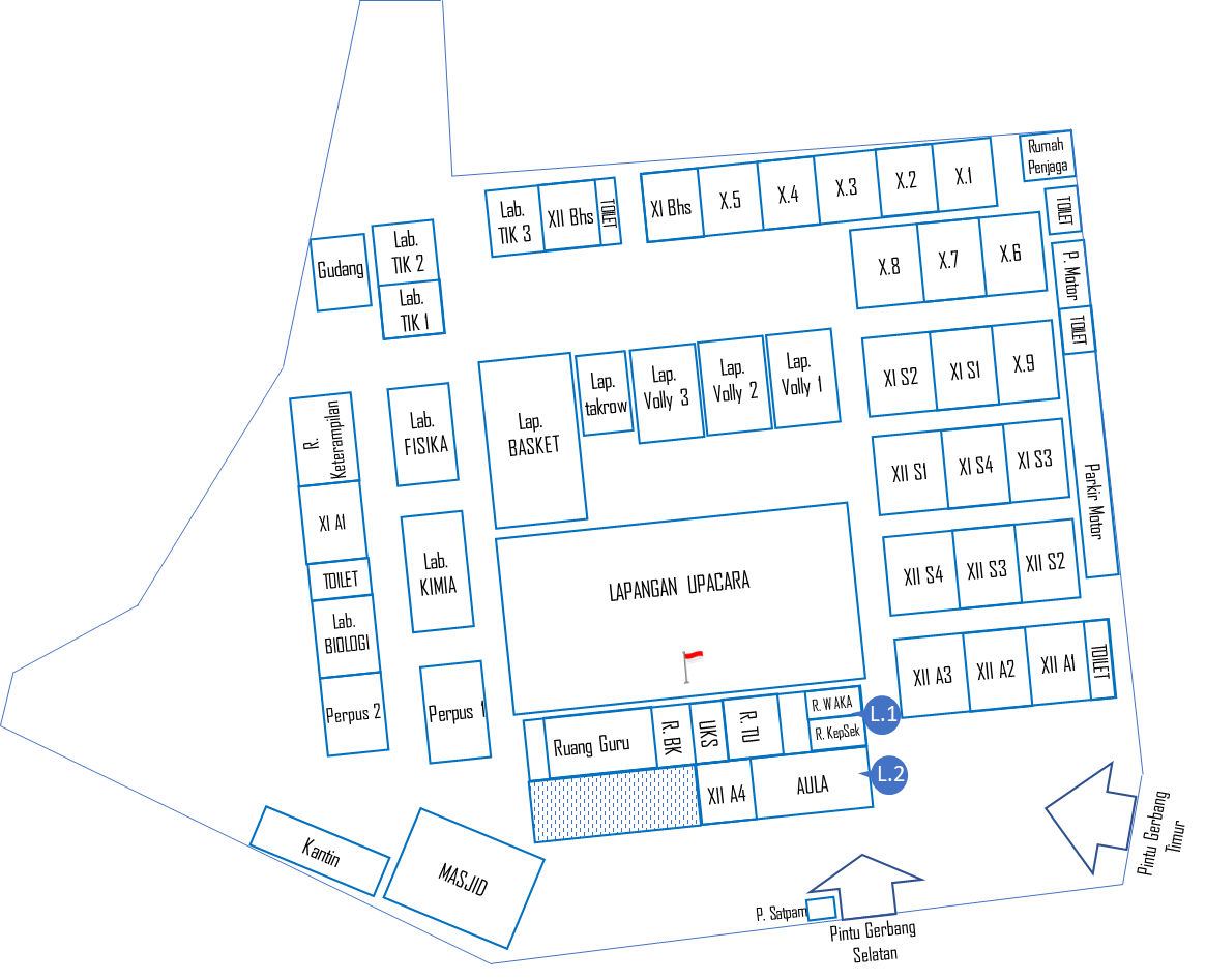 Denah Lokasi SMANSAKA - SMAN 1 Karanggede
